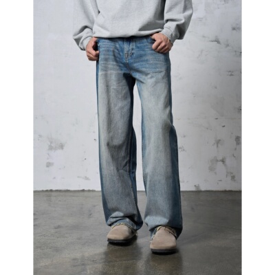 dokie重磅直筒美式休闲牛仔裤