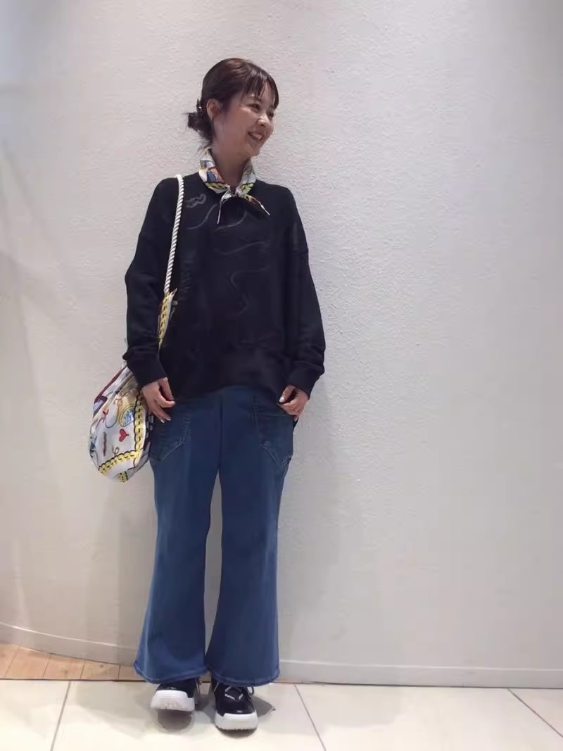 显高显瘦宇津木日本贵牌2024秋季新品阔腿裤牛仔长裤女裤