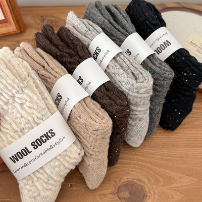 秋冬季加厚保暖女士中筒袜