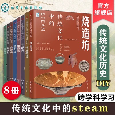 8册 传统文化中的STEAM 9-14岁青少年儿童传统文化科普图书 国学经典传统文化历史传统物品DIY制作实践激发儿童创造 历史课外书籍