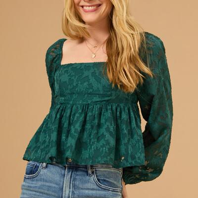 外贸单大方领浮雕暗纹上衣