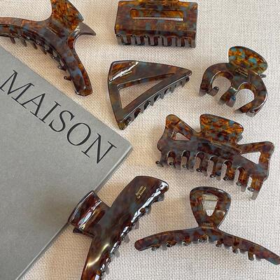 南木木2025新款高级感抓夹女韩国france发夹高马尾短发南瓜鲨鱼夹