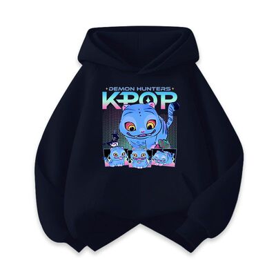 NASA联名KPop Demon Hunters猎魔女团秋冬连帽卫衣儿童男女上衣服