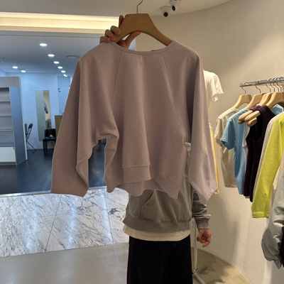 ROOMK-P插肩袖净版休闲短款卫衣