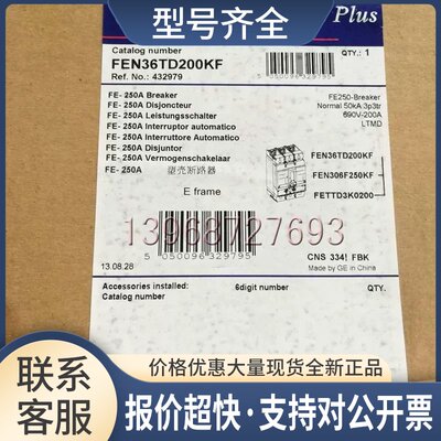 GE正品 塑壳断路器 FE250 FEH306F200JF FEN36TD200JF议价