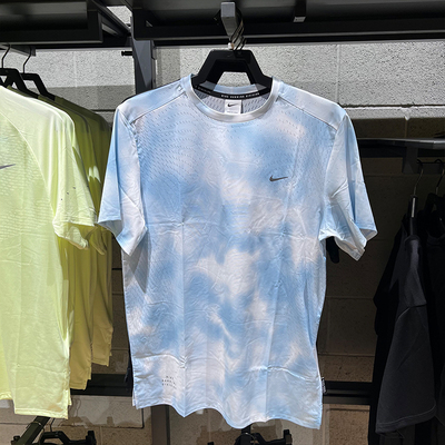 NIKE耐克男25夏短袖跑步健身运动训练扎染速干半袖T恤HJ4149-422