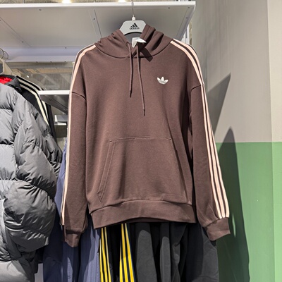 Adidas阿迪达斯三叶草25冬新款男女宽松运动连帽套头卫衣KG3901