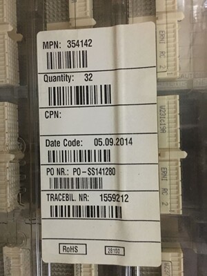 354142  5*22 A型母座带屏蔽CPCI 恩尼连接器 110pin背板深圳仓储