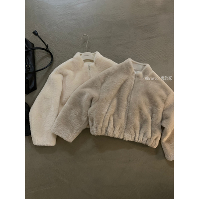 冬上新加厚皮草小个子女装怒推款韩系面料极软糯的环保皮草B33829