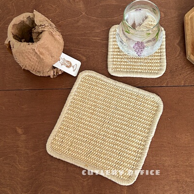 日式加厚天然剑麻防烫杯垫