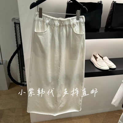 FEBRUARY 韩国东大门代购26春新款女装纯色松紧腰半身裙女