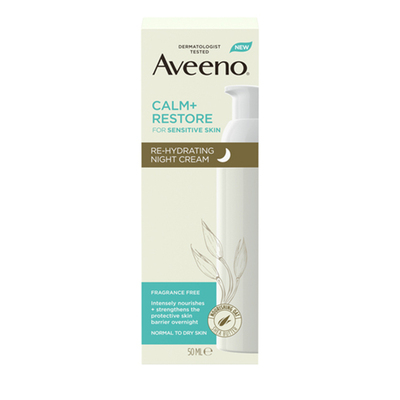 Aveeno Calm+Restore Rehydrating Night Cream 50mL晚霜澳洲代购
