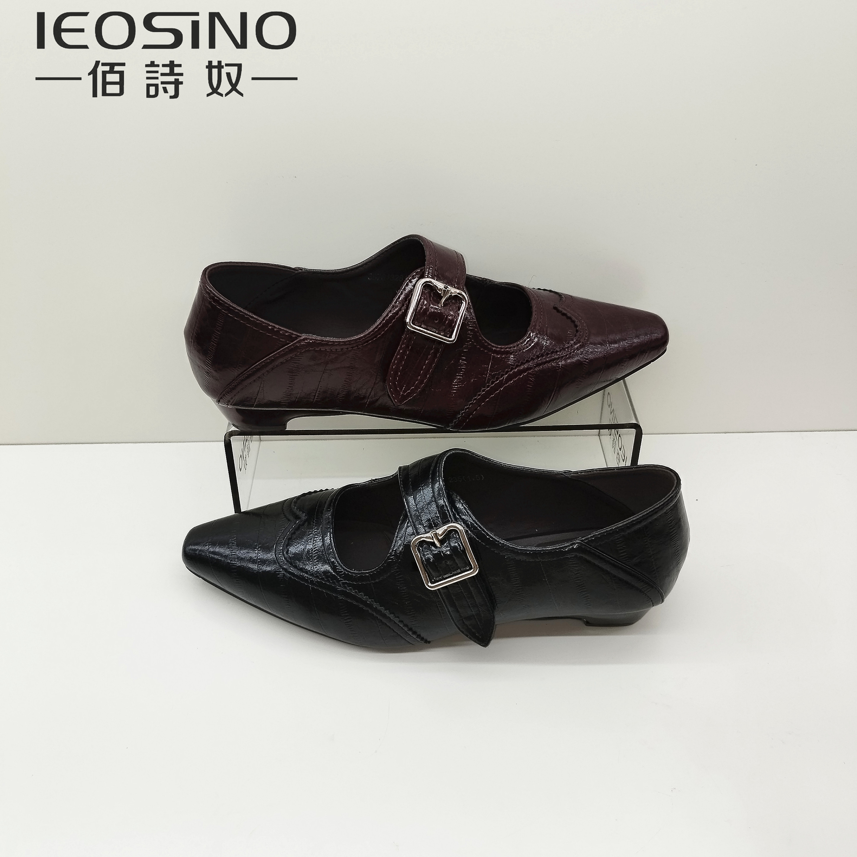 佰诗奴玛丽珍鞋女尖头2026浅口低跟3CM皮带扣法式复古风优雅单鞋