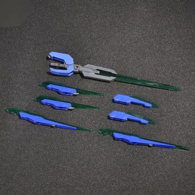 万代 RG00Q 武器配件 GN剑五+浮游刃 RG21 1:144 rg00q RG量子