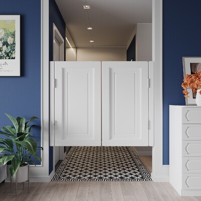 实木江苏半腰门隔断门对开门