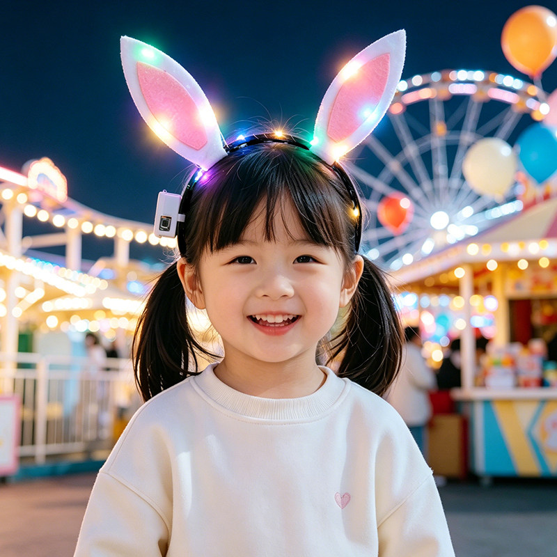 六一儿童节兔耳朵发箍可爱表演头饰表演道具幼儿园聚会装饰头箍
