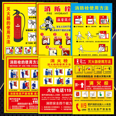 标语王海报消防器材使用方法