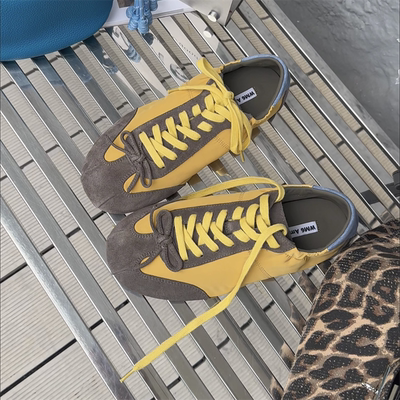 WM6欧货复古拼色平底休闲德训鞋