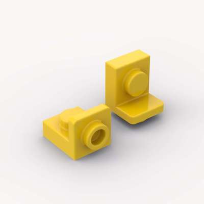 小积木颗粒反1x1+1x1托架36840零件MOC人仔支架DIY墙面儿童拼插