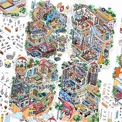 infeelme英菲今日营业中造景贴纸