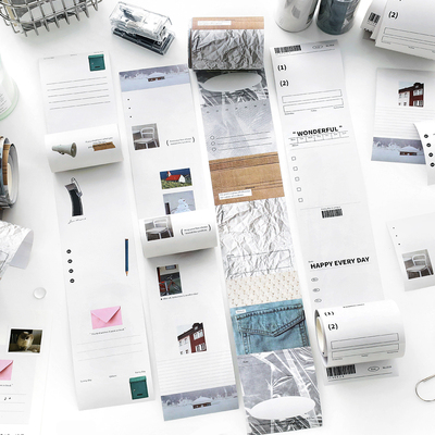 papermore频繁记录书写纸手帐胶带韩系杂志ins风简约便签手账贴纸