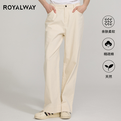 ROYALWAY休闲直筒裤加绒牛仔裤