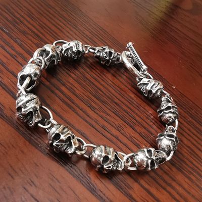 13127尸陀林主银合金手链 男款手串配饰