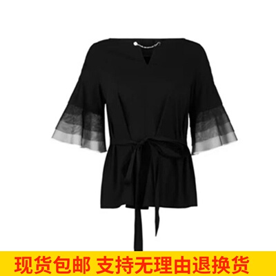 渐变袖老钱风衬衫上衣