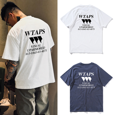 日系余文乐同款WTAPS COTTON 隐藏限定印花圆领短袖无性别情侣T恤