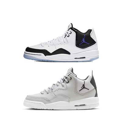 Jordan Courtside 23 GS 白黑灰色中帮复古篮球鞋 AR1002-104-002