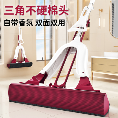 瑞丽达对折挤水三角胶棉拖把