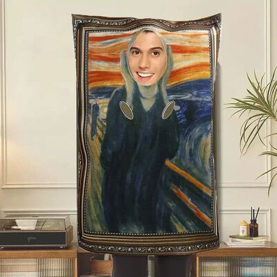 Party Mona Lisa Mural Costumes Carnival Famous Paintings Cos