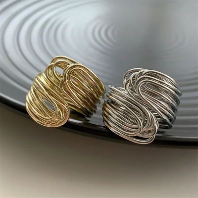 New Personality Multilayer Lines Geometric Adjustable Rings