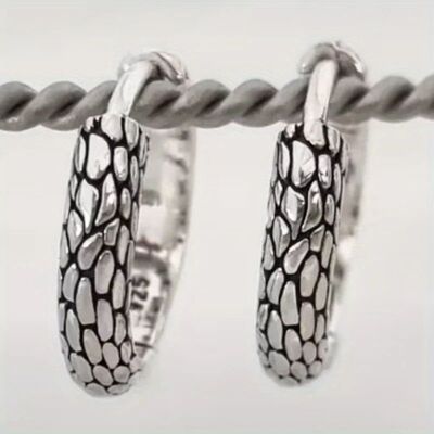 Ethnic Silver Color Copper Hoops Women's Earrings Creativity