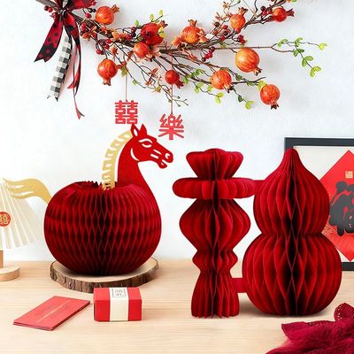 Honeycomb Ornaments Spring Festival Ornament New Year Weddin