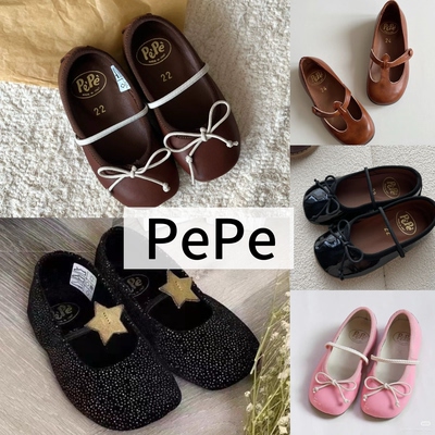 【实体清仓】意大利PePe女童皮鞋儿童公主鞋软底芭蕾单鞋正品保证