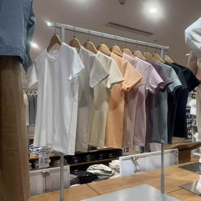 女装正肩大师短袖T恤圆领基础款糖果色打底上衣474404