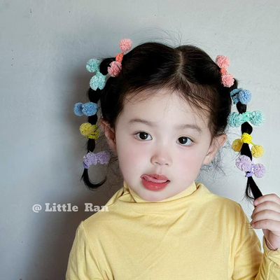 儿童发饰韩版简约毛球发绳