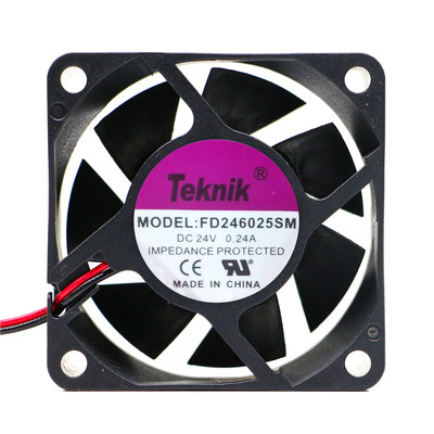 Teknik FD246025SM DC 24V 0.24A 60x60x25mm散热风扇