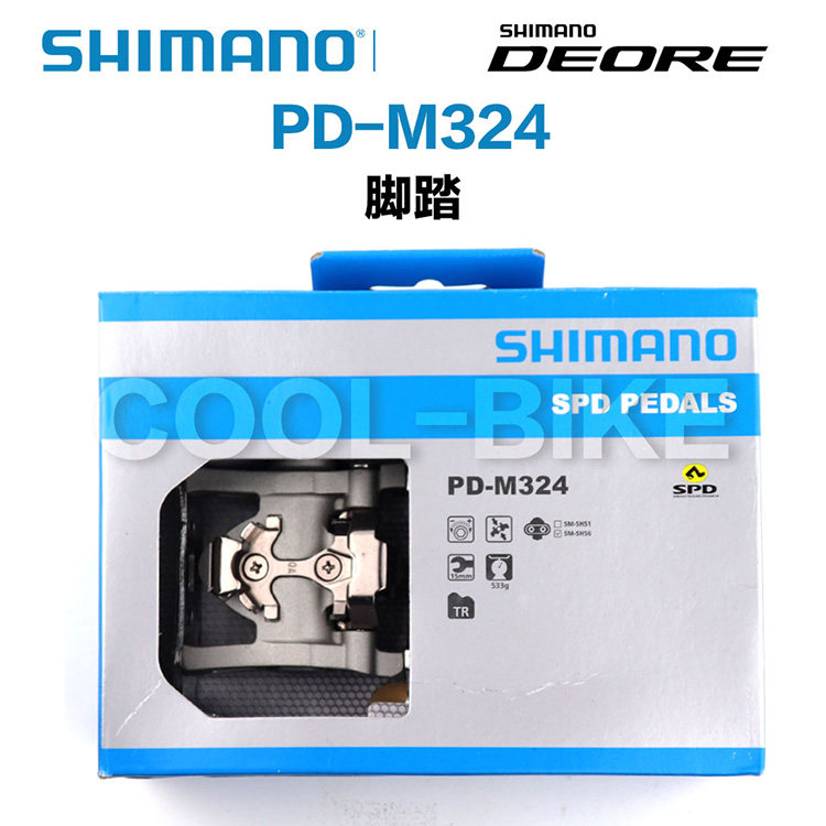 SHIMANO/禧玛诺 M324锁踏山地自行车脚踏PD-M324含锁片_虎窝淘
