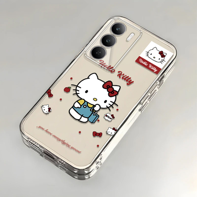 卡通kt猫realme真我V70壳透明RMX3946全包防摔男女可爱套外壳