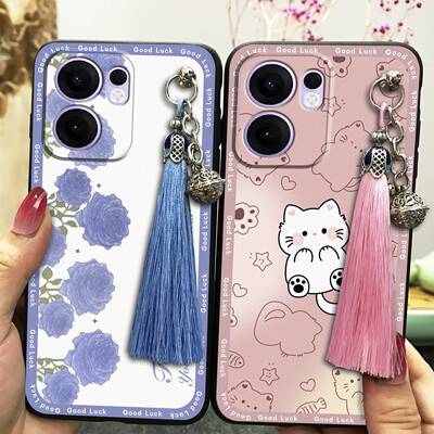 适用OPPO Reno13F/13FS手机壳可爱复古液态静雅女款简约铃铛硅胶