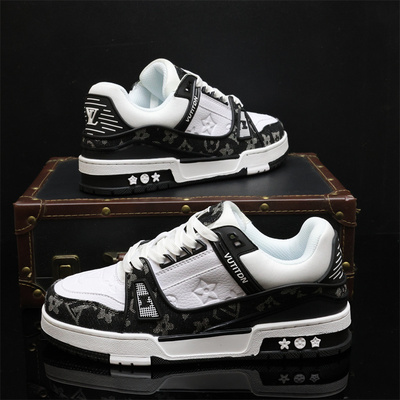 潮牌大码46码男鞋黑白牛仔板鞋情侣小白鞋男学生内增高休闲运动鞋