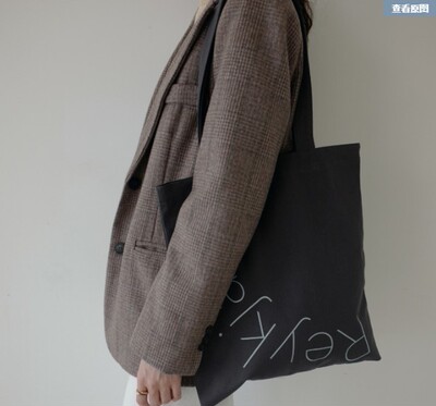 字母unfold小众城市名纯棉包袋