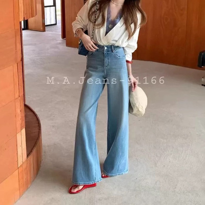 【三YI家】2026春巨好看的直筒裤女阔腿裤垂坠感高级感牛仔裤显瘦