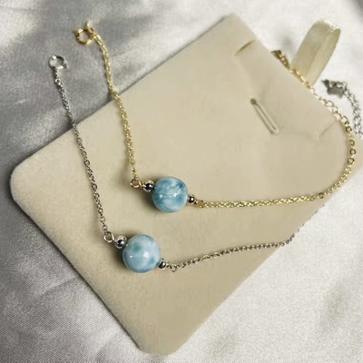 天然多米尼加海纹石手链女手饰