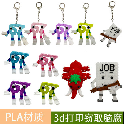 3D打印窃取脑腐67公仔手办steal brainrot草莓大象job木棍人模型