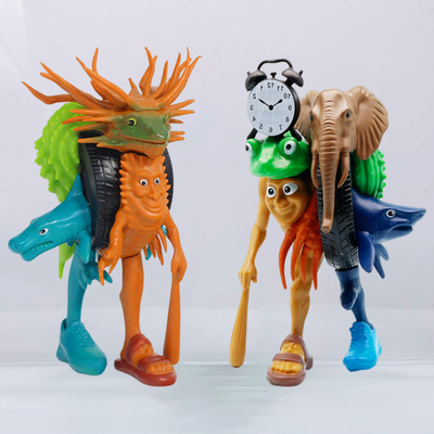 新形态龙王木棍人变异鲨鱼融合怪手办tungtung sahur创意趣味玩具