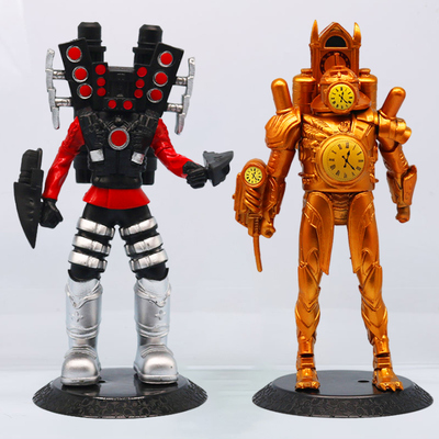关节可动黄金泰坦时钟人vs机械时钟王公仔玩具skibidi toilet摆件