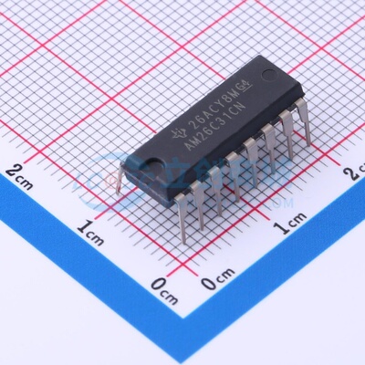 RS-485/RS-422芯片 AM26C31CN PDIP-16 TI/德州 电子元件原装正品